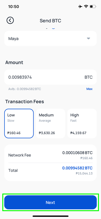 How do I send crypto to Maya using Coins.ph?