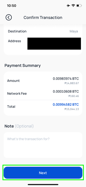 How do I send crypto to Maya using Coins.ph?