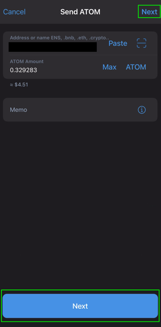 How do I send crypto to Maya using Trust Wallet?